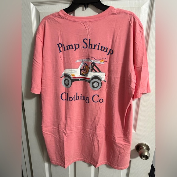 pimp shirmp co | Shirts | Mens Coral Pink Pimp Shrimp Co Jeep Front ...